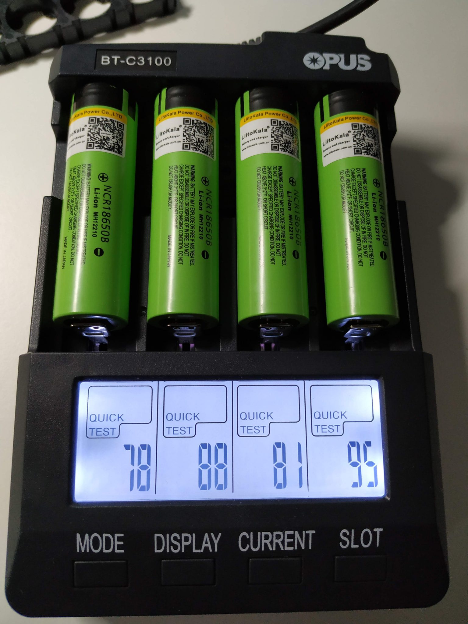 Liitokala NCR18650B cell capacity test - ElectroTinker